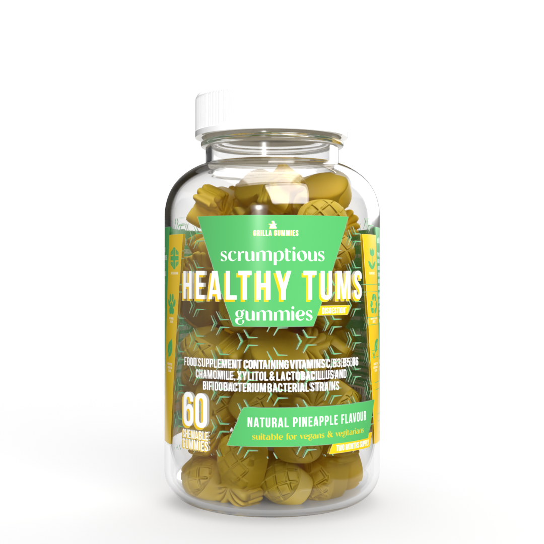 Healthy Tums (Digestion) Pineapple Flavour - 60 Vegan Gummies – Grilla ...